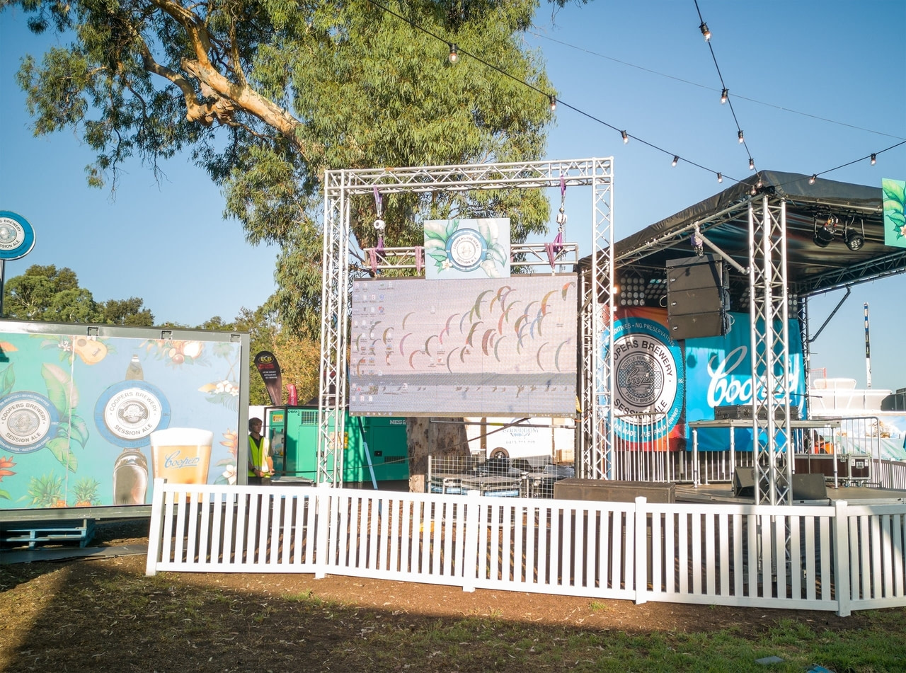 Modular Event Screen on Truss - Graphic Sign Hire
