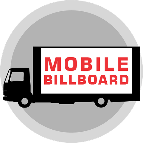 Hi Res LED Rental Sign on Caster - Graphic Sign Hire